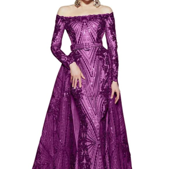 MNM Couture | Dresses | Mnm Couture 244 Evening Dress Purple Size 0 ...